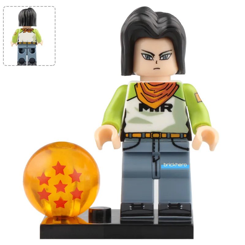 LEGO Compatible Hero Dragon Ball Z Android 17 Custom Printed Minifigure ...