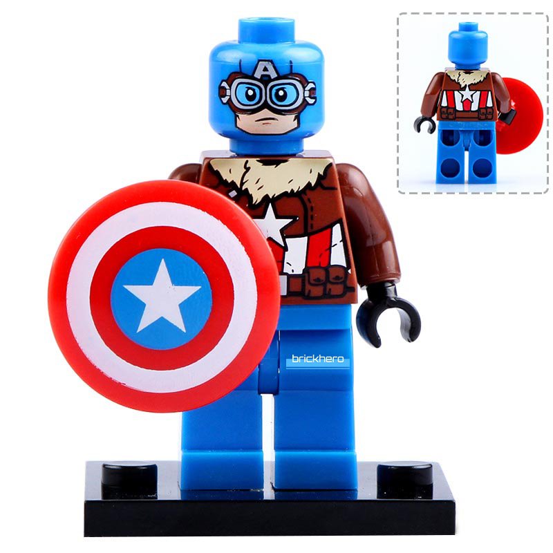 LEGO Compatible Marvel Super Heroes Pilot Captain America Custom ...