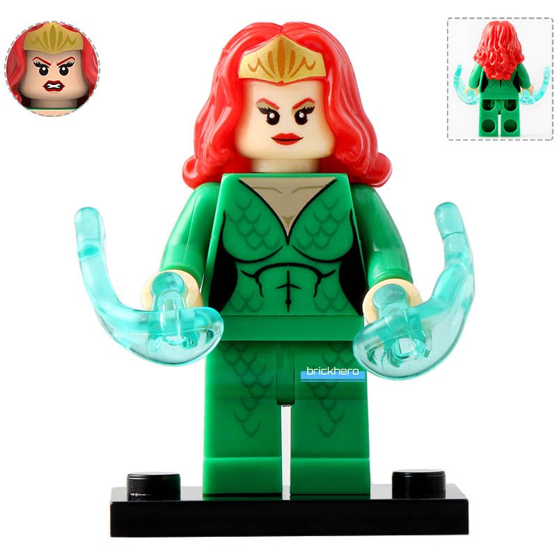 LEGO Compatible DC Super Heroes Mera Custom Printed Minifigure Brick ...