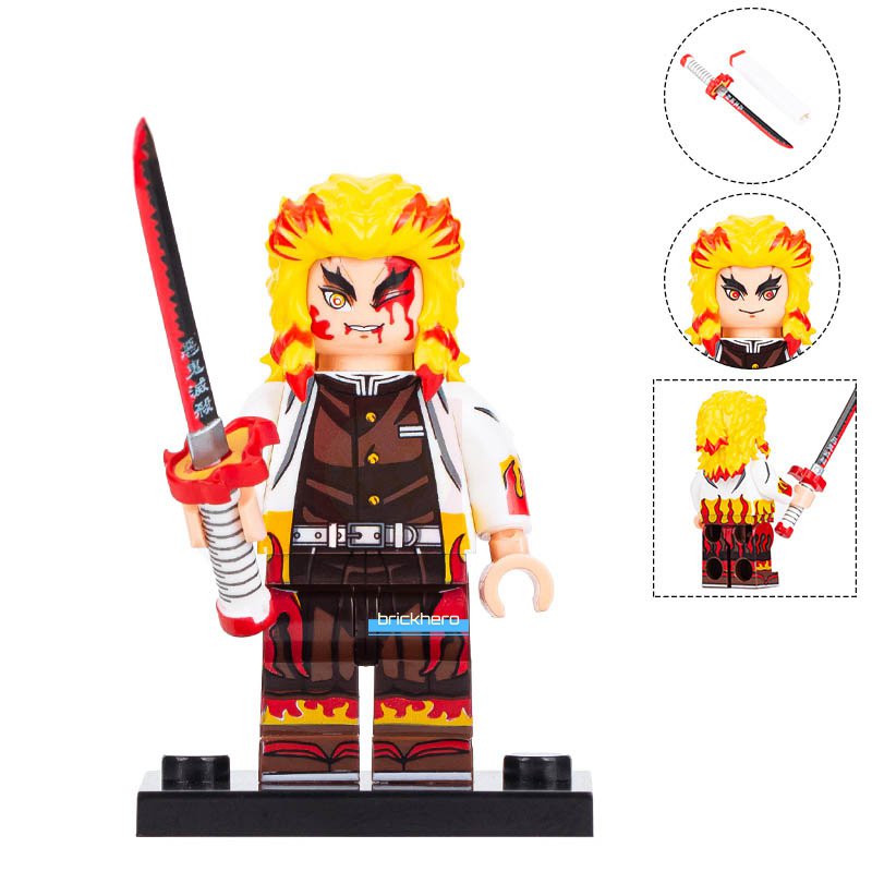 LEGO Compatible Demon Slayer Kimetsu no Yaiba Kyojuro Rengoku Custom ...