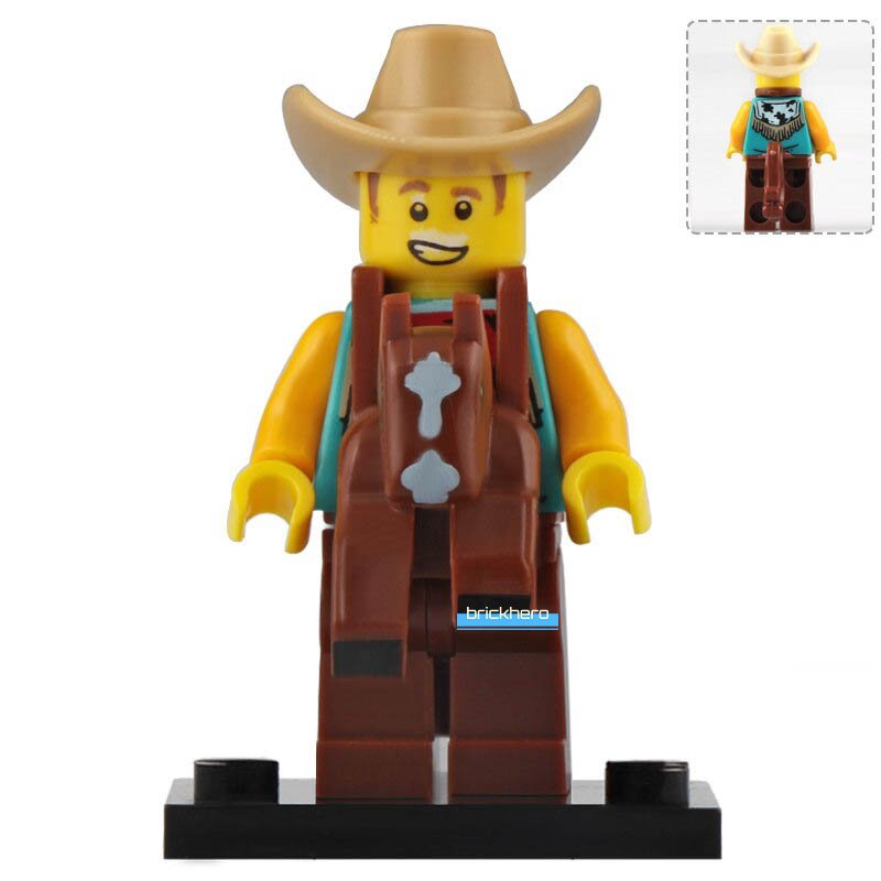 LEGO Compatible CMF Series 18 Cowboy Costume Guy Custom Printed ...