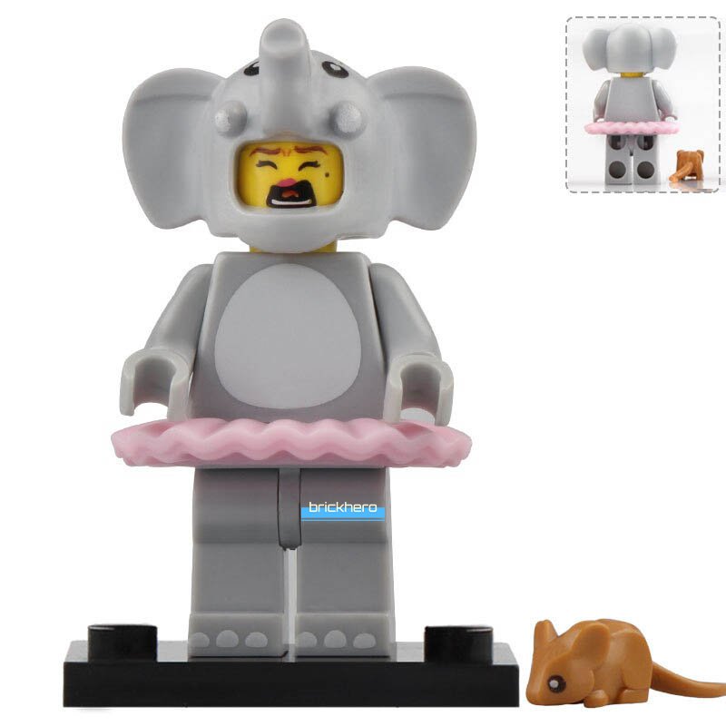 LEGO Compatible CMF Series 18 Elephant Girl Custom Printed Minifigure ...