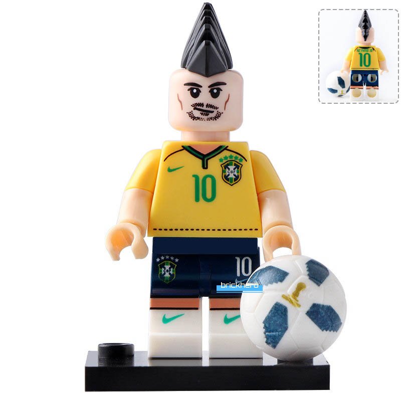 LEGO Compatible Professional Footballer Neymar Jr (Brazil) Custom ...