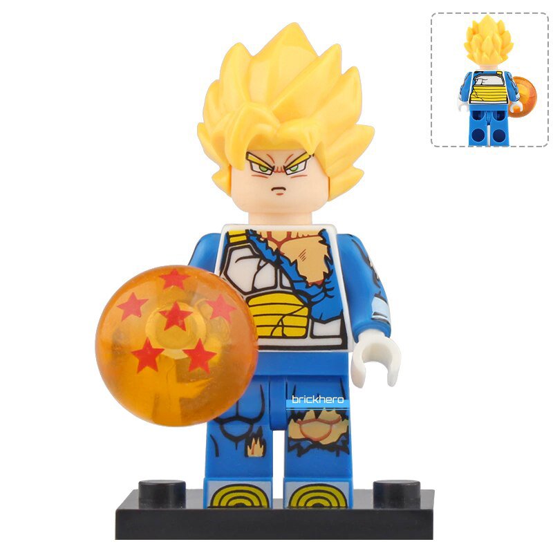 LEGO Compatible Dragon Ball Z Goku (Battle Damaged Battle Armor) Custom ...