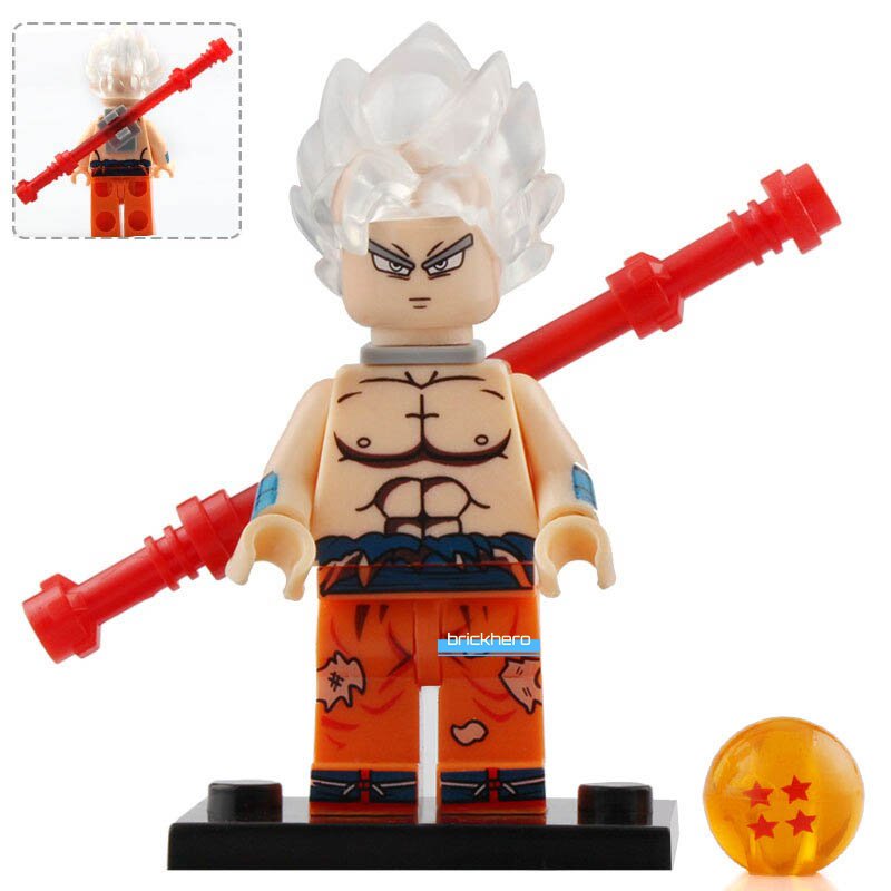 LEGO Compatible Dragon Ball Z Goku (Ultra Instinct) Custom Printed ...
