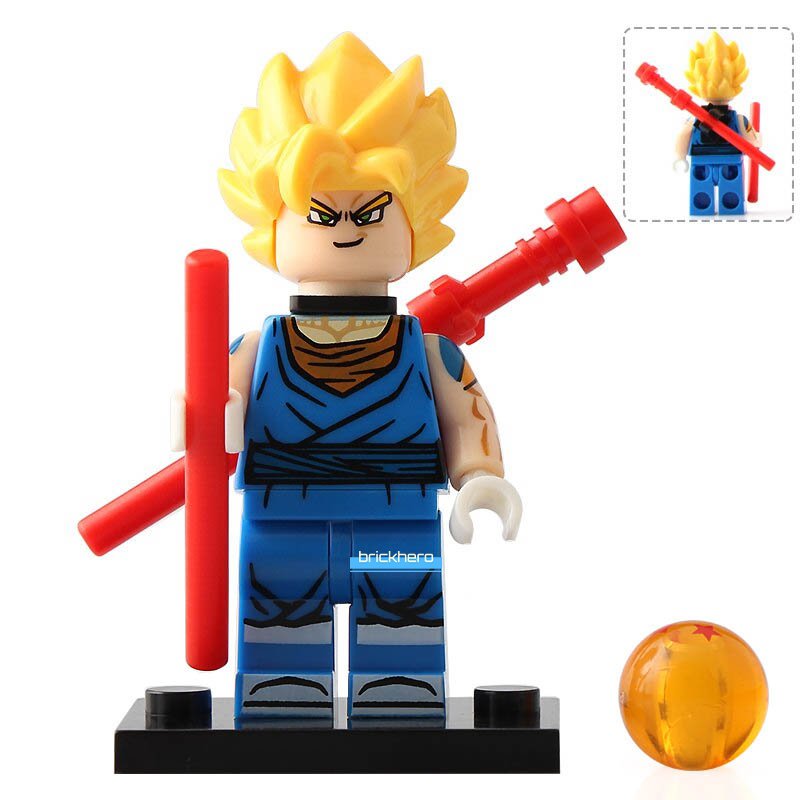 LEGO Compatible Dragon Ball Z Vegito Custom Printed Minifigure Brick ...