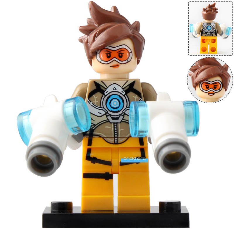 LEGO Compatible Overwatch Tracer Custom Printed Minifigure Brick Toys Gift