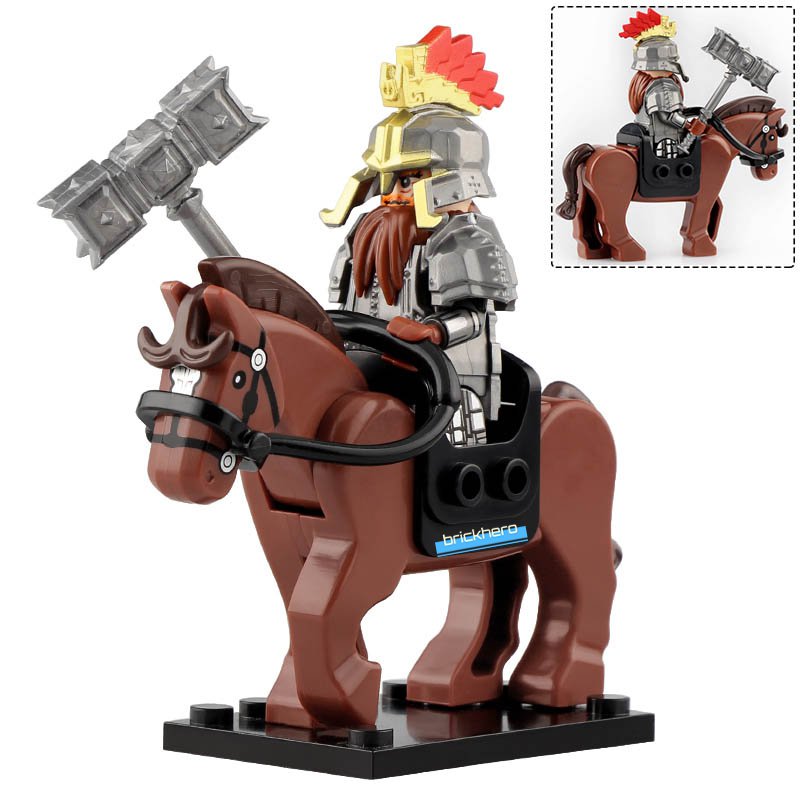 LEGO Compatible LOTR The Hobbit Dain's Battle Horse Custom Printed ...