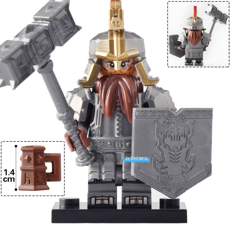 LEGO Compatible The Lord of the Rings Dáin II Ironfoot Custom Printed ...