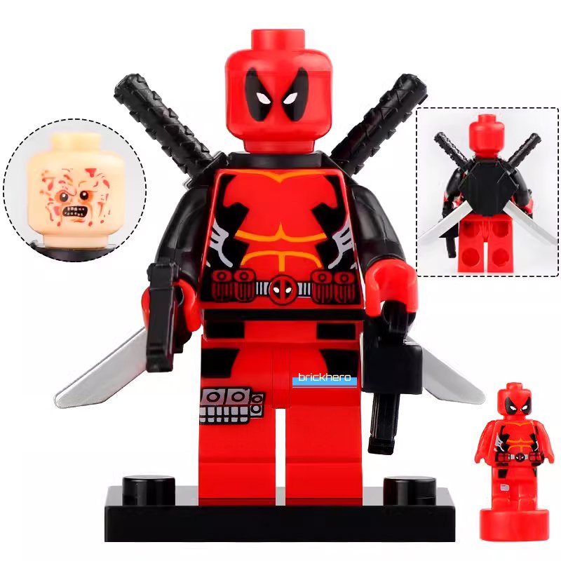 LEGO Compatible Marvel Superhero Deadpool (Wade Wilson) Custom Printed ...