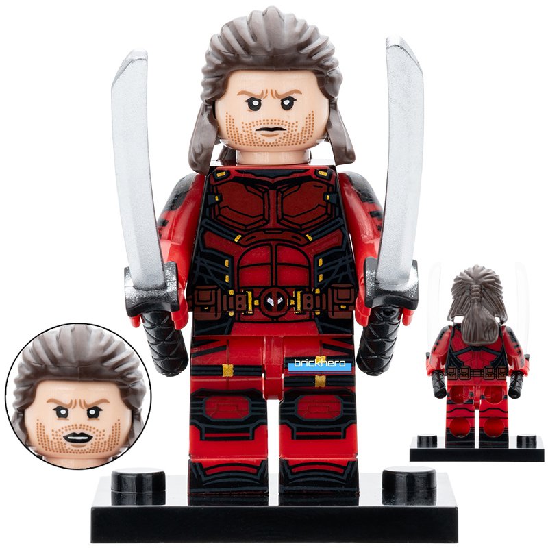 LEGO Compatible Marvel Superhero Nicepool (Deadpool & Wolverine) Custom Printed Minifigure Brick Toy