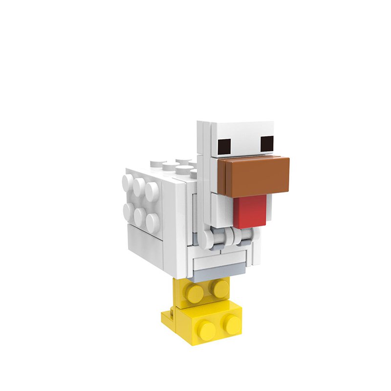 LEGO Compatible Minecraft Chicken Duck Custom Printed Minifigure Brick ...