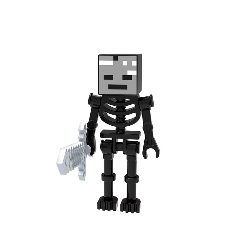 LEGO Compatible Minecraft Wither Skeleton Custom Printed Minifigure ...
