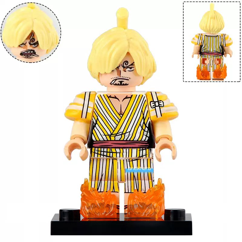 LEGO Compatible Anime One Piece Black Leg Sanji Custom Printed ...