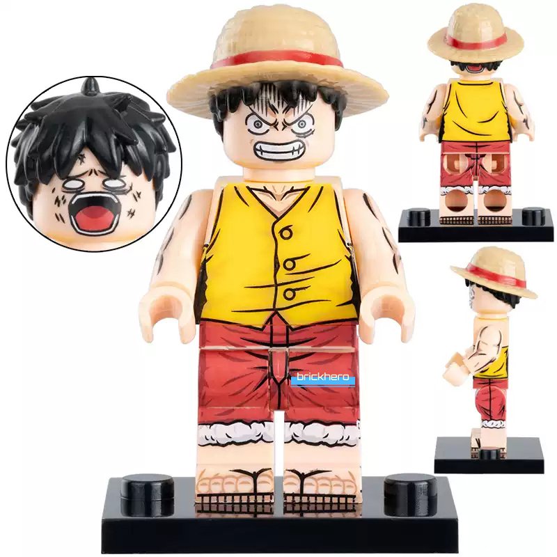 LEGO Compatible Anime One Piece Monkey D. Luffy (Straw Hat) Custom ...