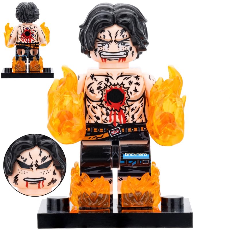 LEGO Compatible Anime One Piece Portgas D. Ace (Gol D. Ace) Custom ...