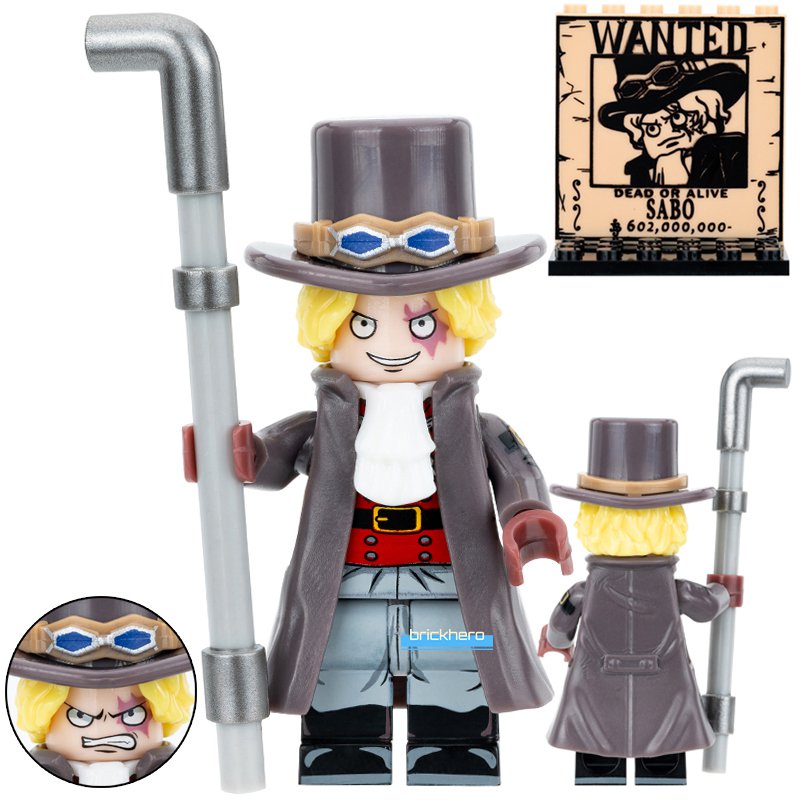 LEGO Compatible Anime One Piece Sabo Custom Printed Minifigure Brick ...