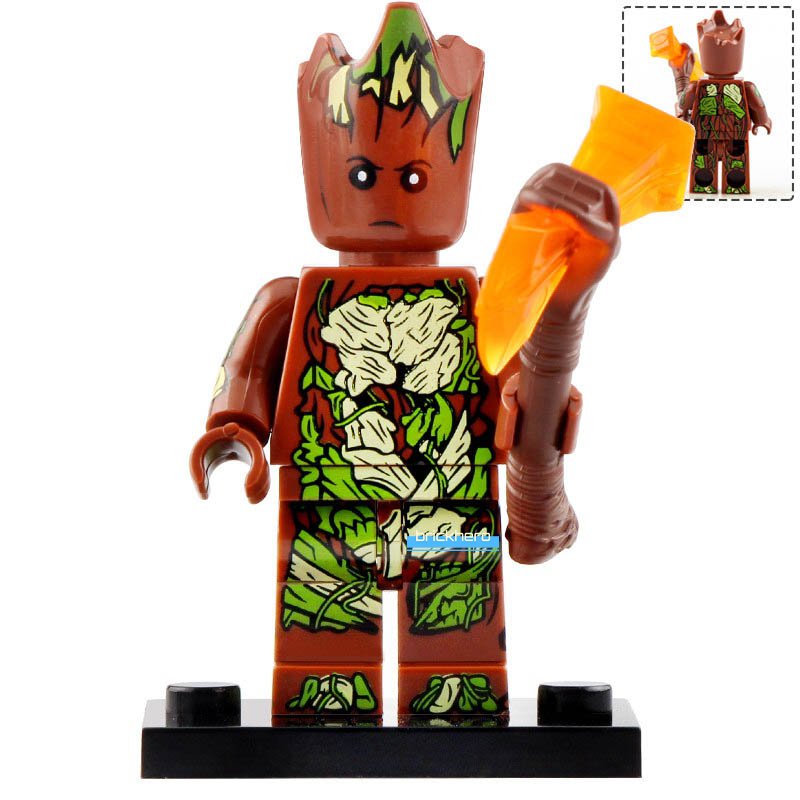 Special Groot MCU Avengers Endgame (2019) Lego Custom Minifigure Brick ...