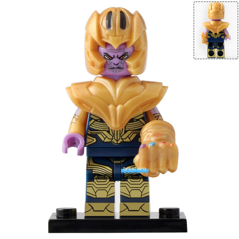 Thanos with Infinity Gauntlet MCU Avengers Endgame (2019) Lego Custom ...