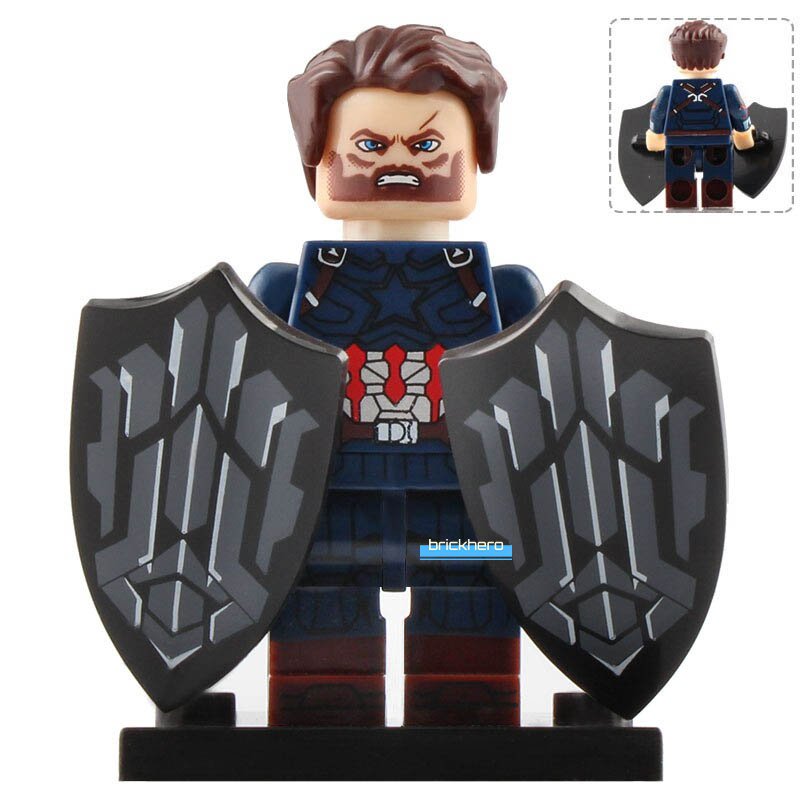 Captain America MCU Avengers Infinity War (2018) Lego Custom Minifigure ...