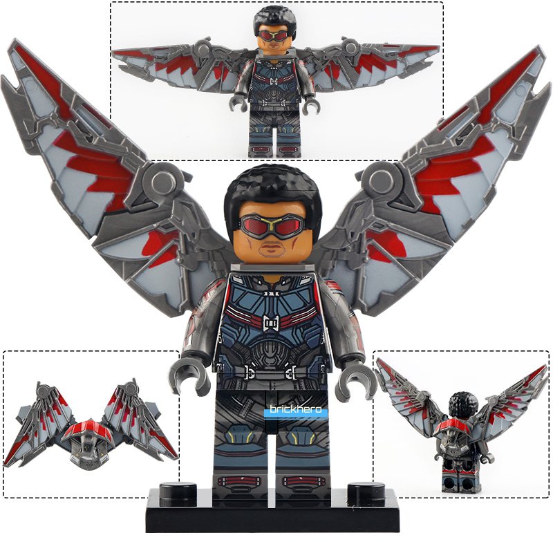 Falcon MCU Falcon and the Winter Soldier (2021) Lego Custom Minifigure ...