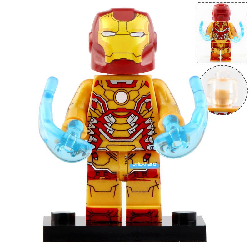 Iron Man Armor Mark 42 MCU Iron Man 3 (2013) Lego Custom Minifigure ...