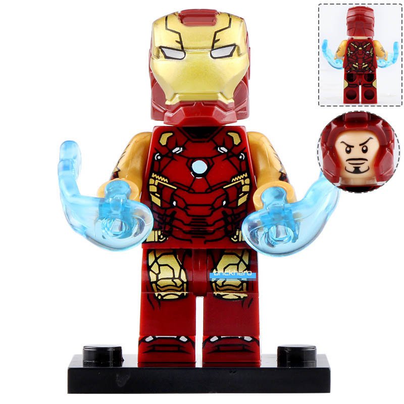 Iron Man Armor Mark 46 MCU Iron Man 3 (2013) Lego Custom Minifigure ...