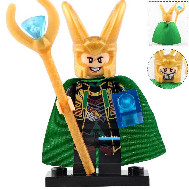 Loki with Chitauri Scepter MCU The Avengers (2012) Lego Custom ...
