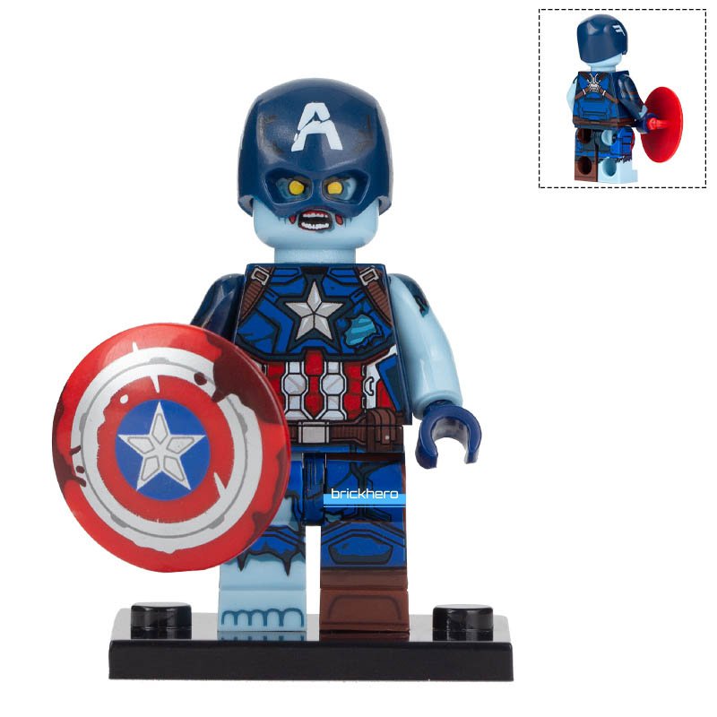 Zombie Captain America MCU What If...? (2021) Lego Custom Minifigure ...