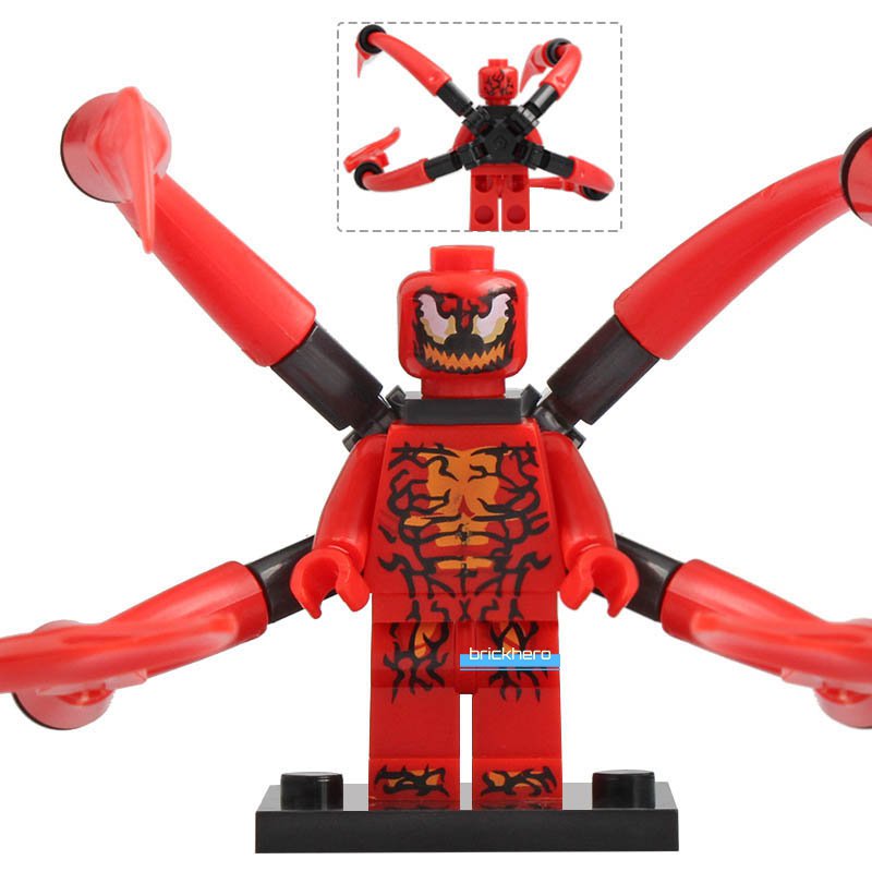 Carnage Marvel Universe Super Heroes Lego Custom Minifigure Brick Toys Gift