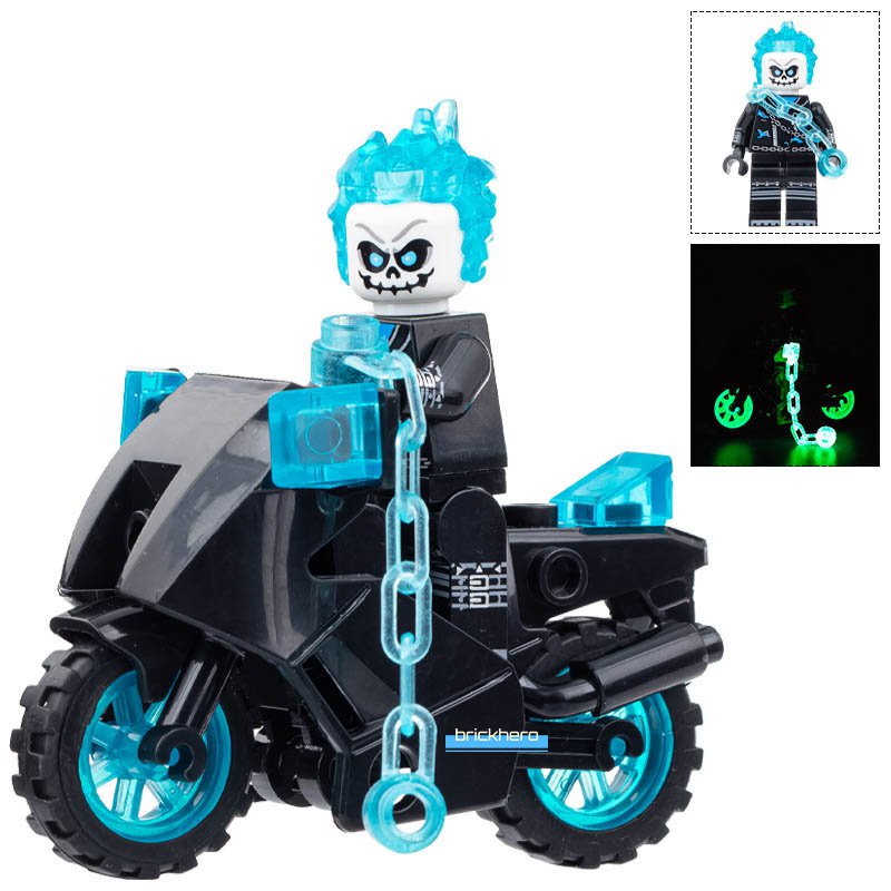 Ghost Rider (Danny Ketch) Glow in the Dark Lego Custom Minifigure Brick ...