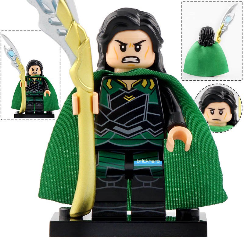Loki (Scepter Included) Marvel Super Heroes Lego Custom Minifigure ...