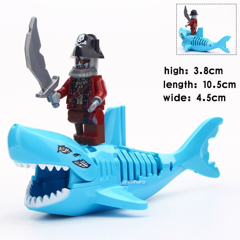 Ghost Zombie Shark Pirates of the Caribbean Lego Custom Minifigure ...