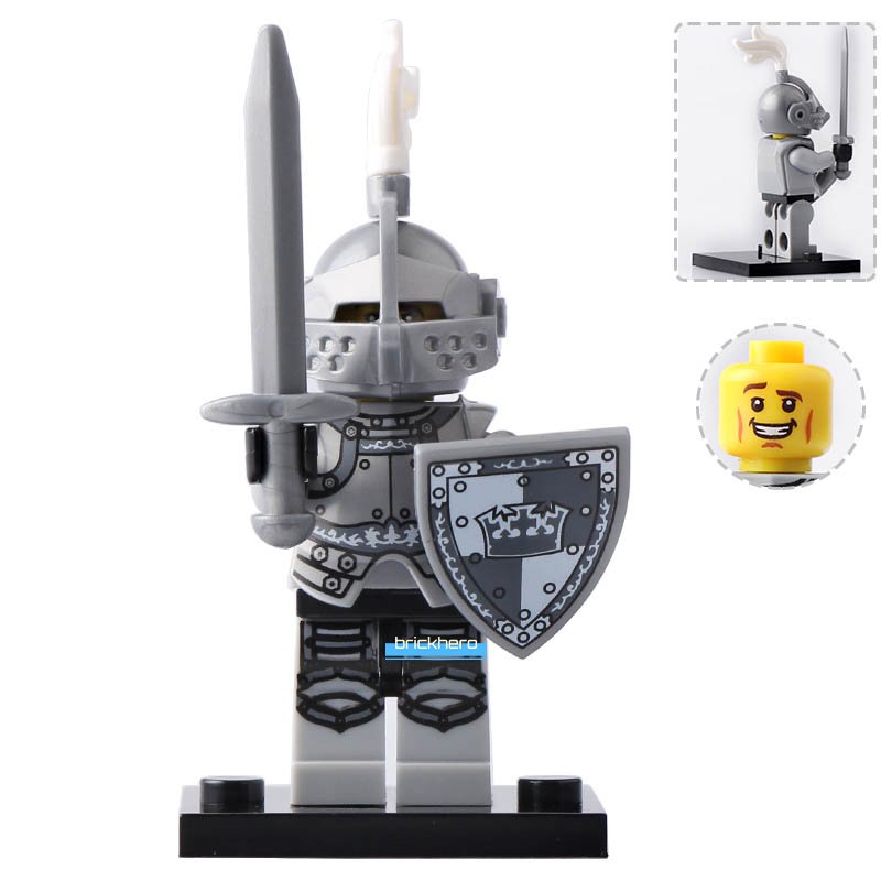 Medieval Castle Heroic Knight CMF Series 9 Lego Custom Minifigure Brick ...