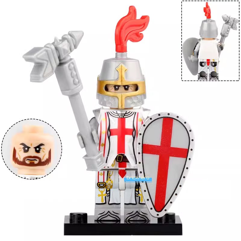 The Knights Templar Medieval Warrior Monks Lego Custom Minifigure Brick ...