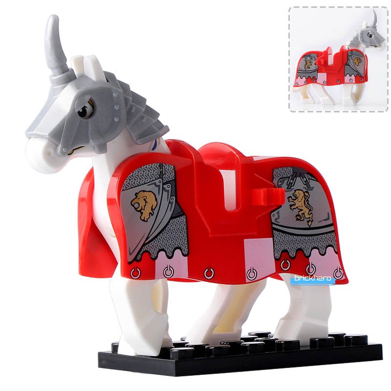 Castle Lion Knight Barding Horse Armor Lego Custom Minifigure Brick ...