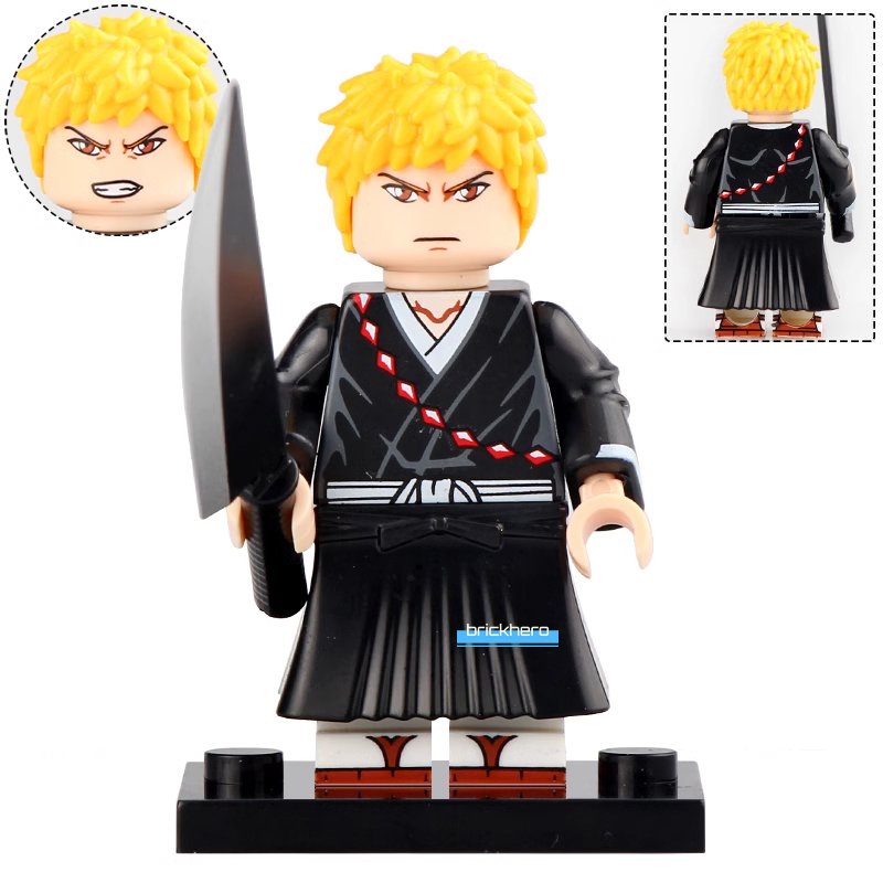 Ichigo Kurosaki Bleach Anime Custom Lego Minifigure toy Gift