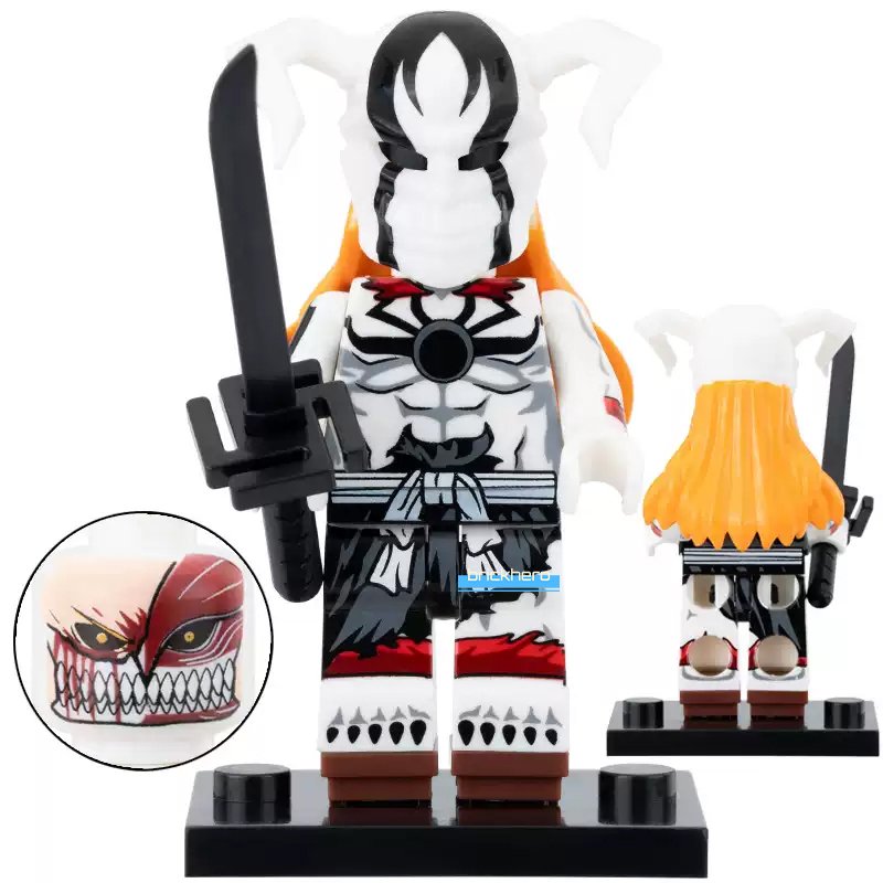 Bleach Anime Ichigo Kurosaki Custom Printed Lego Minifigure toy Gift