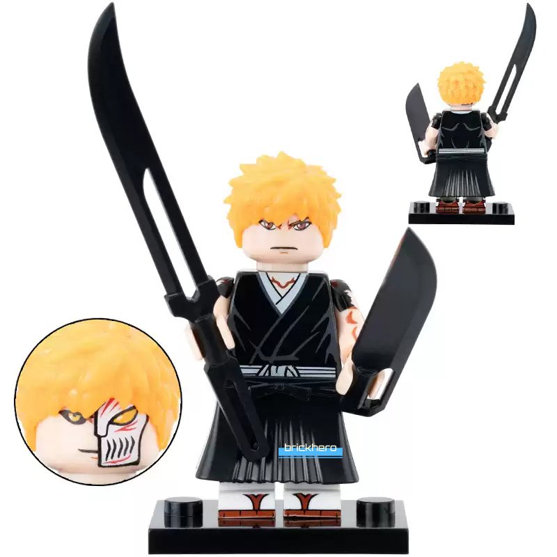 Bleach Anime Ichigo Kurosaki Custom LEGO Minifigure Toy Gift