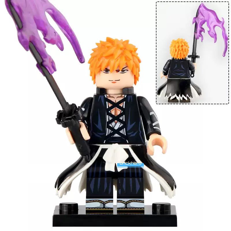Kurosaki Ichigo Bleach Anime Custom Printed Lego Minifigure toy Gift