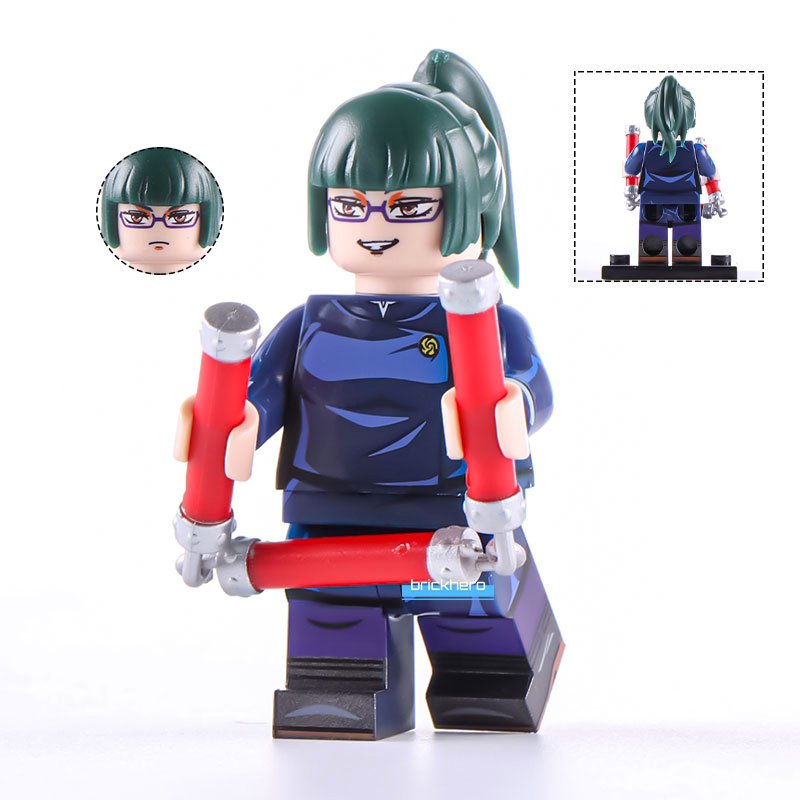Maki Zenin Jujutsu Kaisen Anime Series Custom Printed Lego Minifigure ...