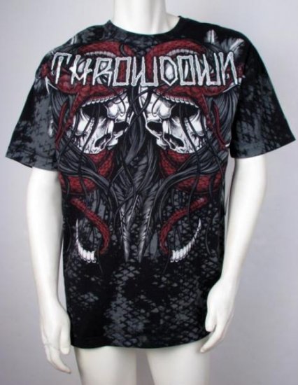 THROWDOWN by Affliction MMA New VENEMOUS T Tee Shirt, L, LARGE