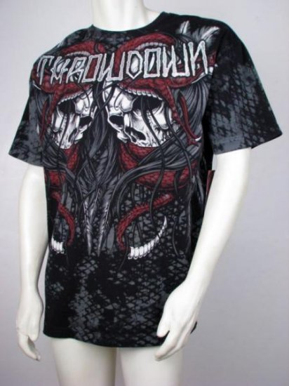 THROWDOWN by Affliction MMA New VENEMOUS T Tee Shirt, M, Medium