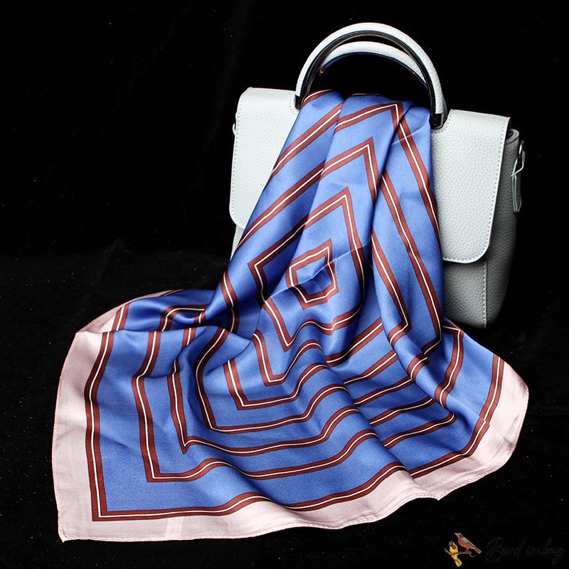 Silk small square scarf female new mulberry silk back to the pattern ...