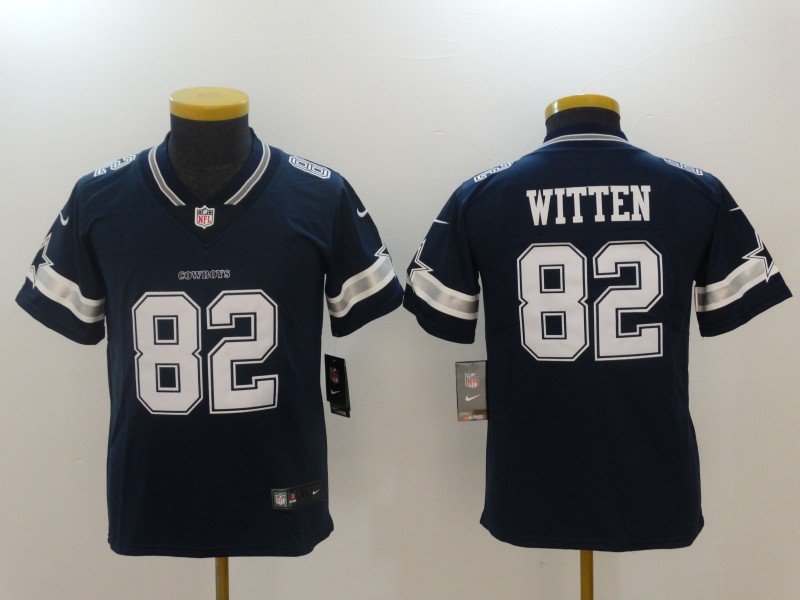 men's & kids Activewear Football Uniform #82 Jason Witten Jerseys Navy ...
