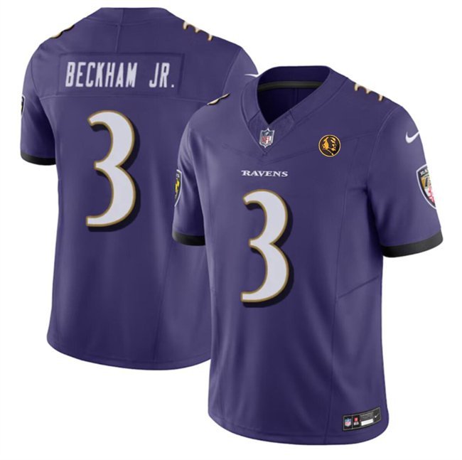men's & kids Football Uniform #3 Odell Beckham Jr. Jerseys Purple F.U.S ...
