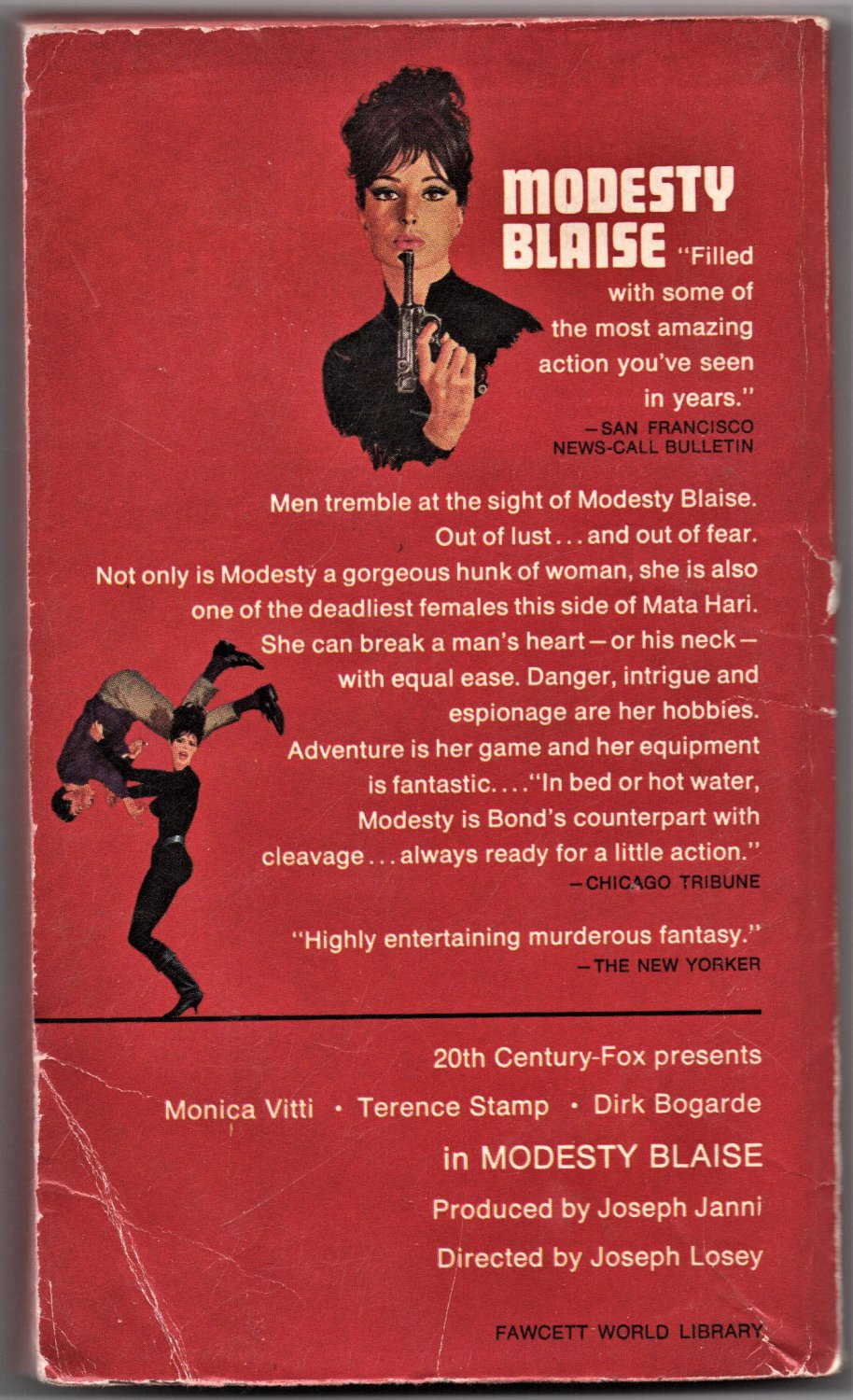 Modesty Blaise by Peter O'Donnell 1966 Fawcett Crest R899 Movie Tie-In ...