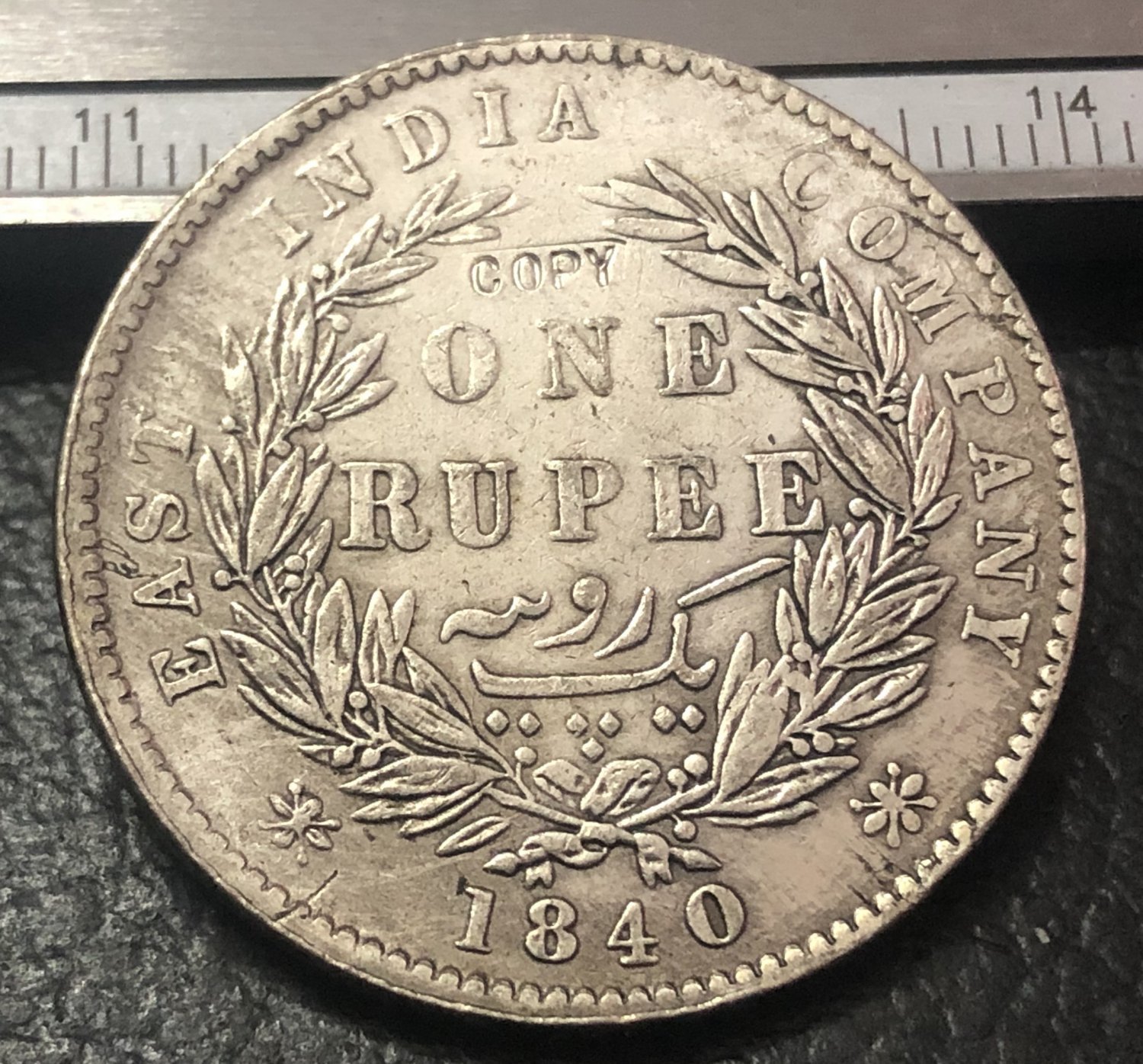 1840 one Rupee-William IV of India-British Silver Plated Copy Coin