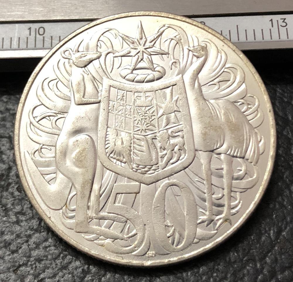 1966 Australia 50 Cents Silver Plated Copy Coin