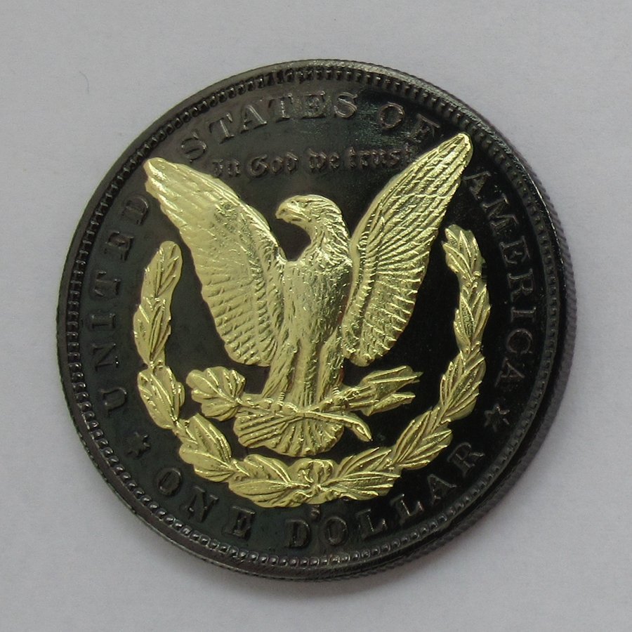 1898-S United States Black Ruthenium Morgan Dollar 2 Sided Gold Plated ...